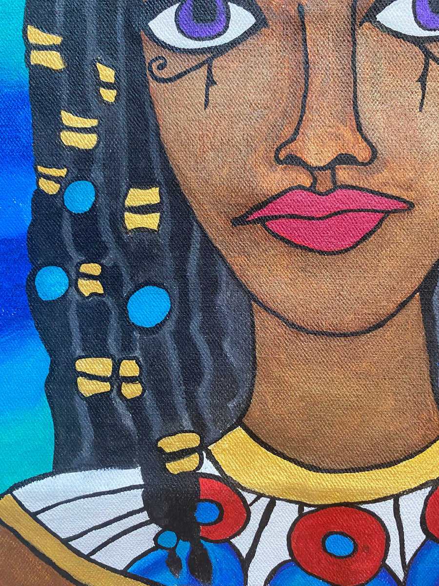 Cleopatra Hand Painted tote – Bluebird Relics